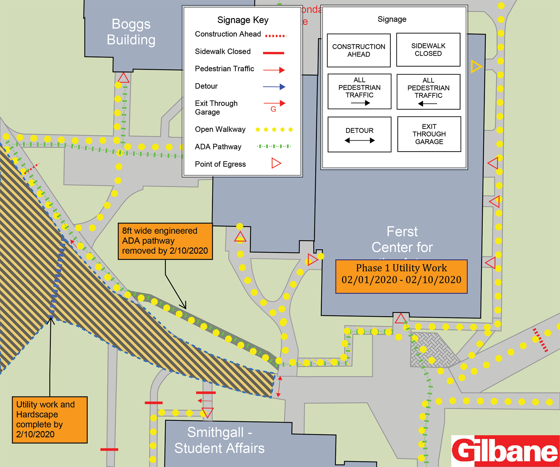 Campus Center Construction Impacts - February 2020 | Infrastructure and ...