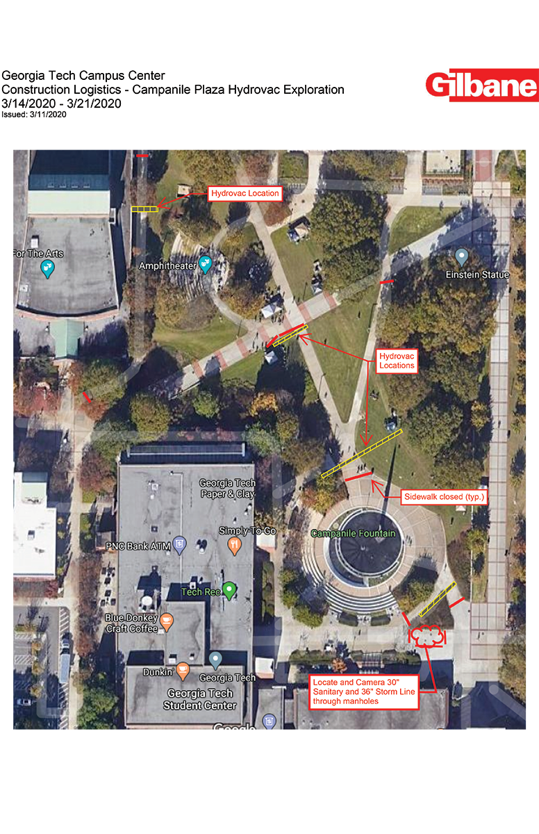 Campus Center Construction Activity - Spring Break 3/14-3/22 ...